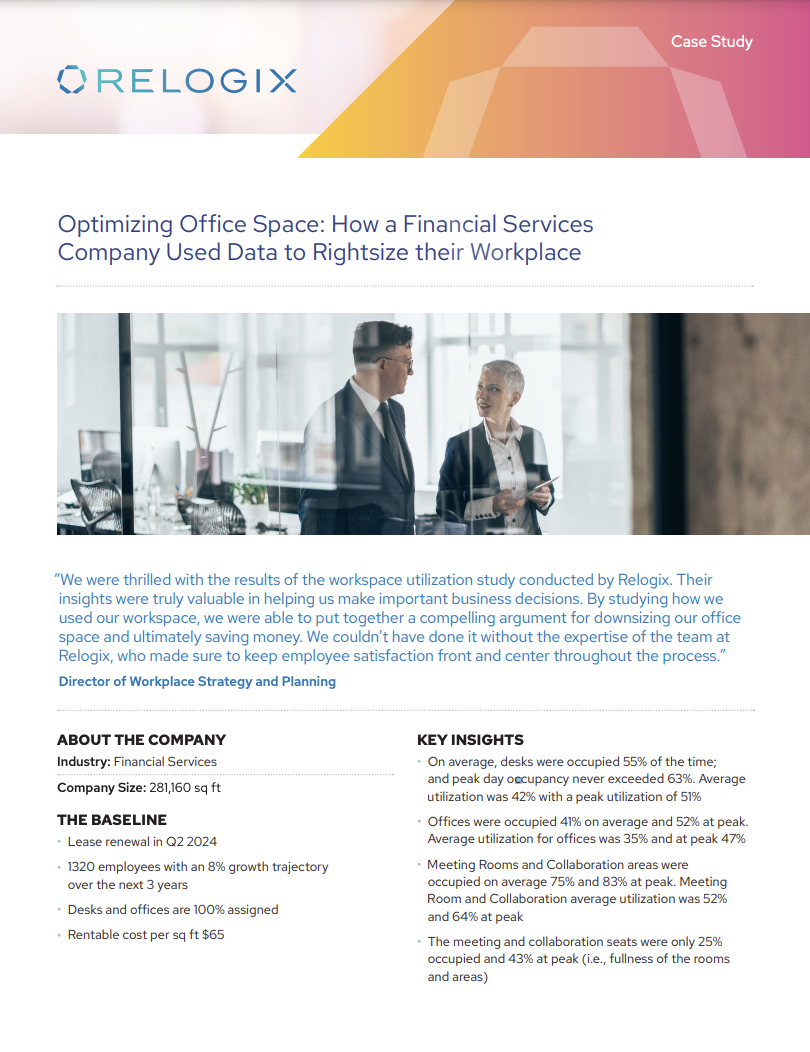 Discover how to use Utilization Study data to rightsize your workplace